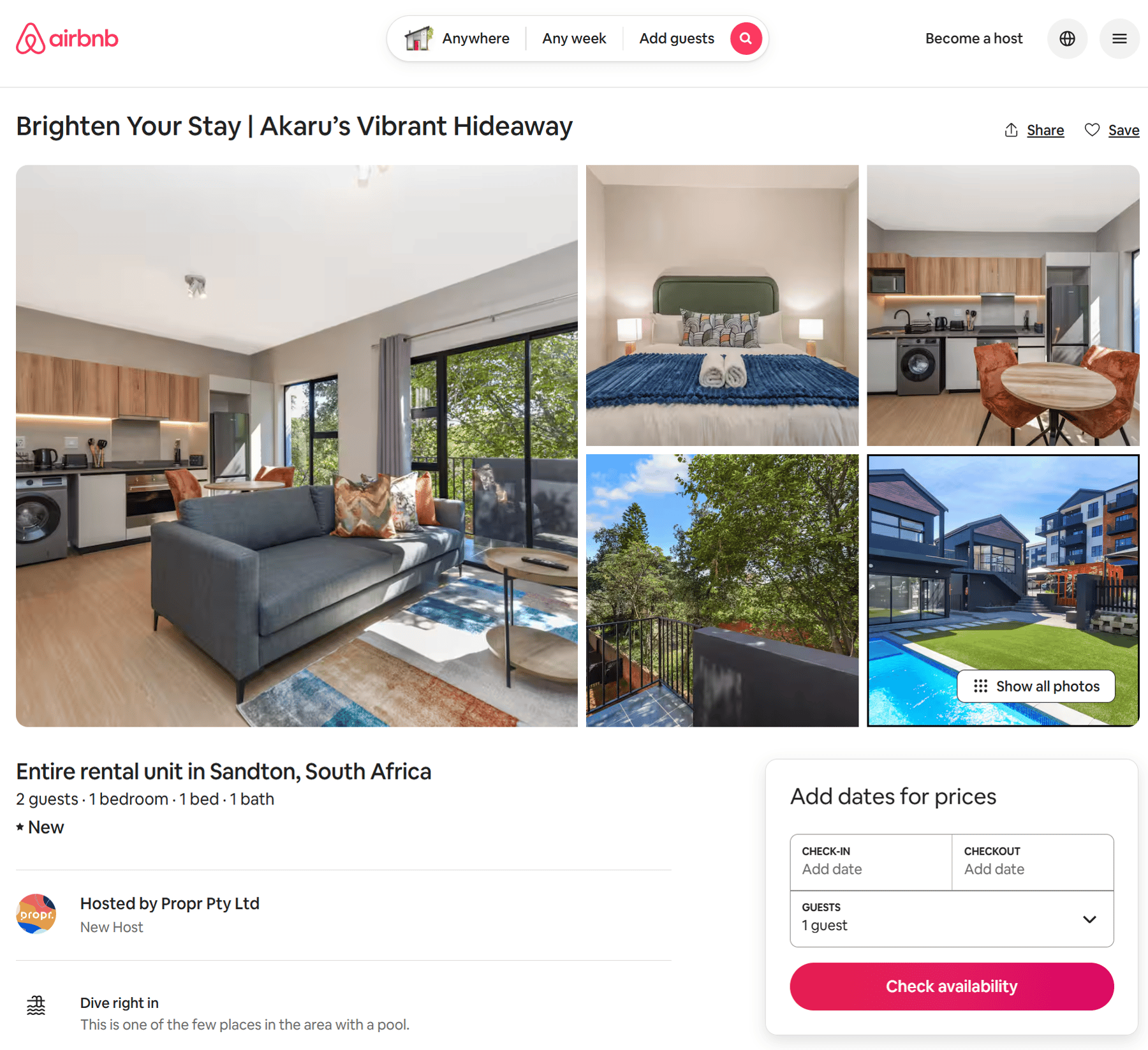 Akaru Bryanston is Now on Airbnb