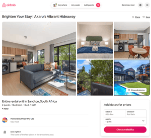 Akaru Bryanston is Now on Airbnb